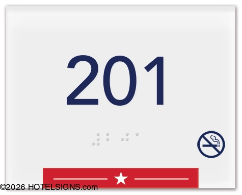 AmericInn Sign Store by HOTELSIGNS.com | room number sign with symbols ...