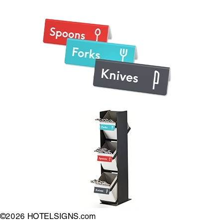 Avid Sign Store by HOTELSIGNS.com | utensil signs set of 3 breakfast ...