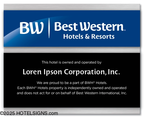 Best Western Sign Store by HOTELSIGNS.com | best western premier owner ...