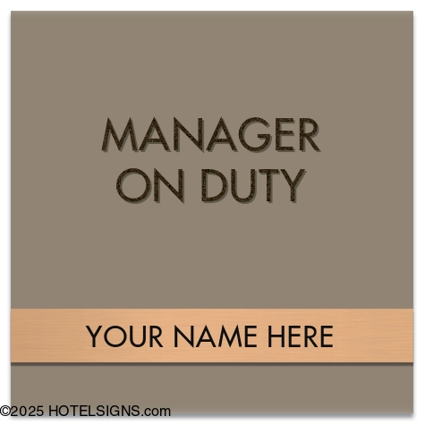 DoubleTree Sign Store by HOTELSIGNS.com | manager on duty sign with ...