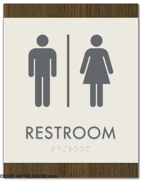 Economy Signs by HOTELSIGNS.com | restroom sign with unisex symbol ...