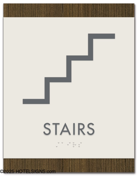 Economy Signs by HOTELSIGNS.com | stairs sign with symbol exit and ...