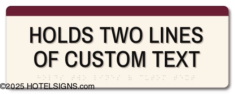 Garner Sign Store by HOTELSIGNS.com | 2 line common room sign back of ...