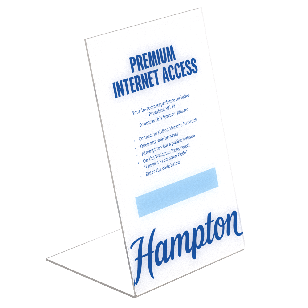 Hampton Sign Store by HOTELSIGNS.com | premium internet access easel ...
