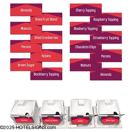 Hampton Sign Store by HOTELSIGNS.com | breakfast topping tags set of 16 ...