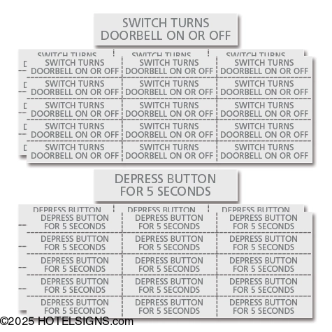 Hampton Sign Store by HOTELSIGNS.com | depress button and doorbell ...