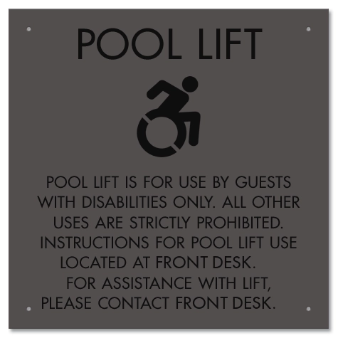 Hilton Dual-Brand Sign Store by HOTELSIGNS.com | pool lift rules with ...