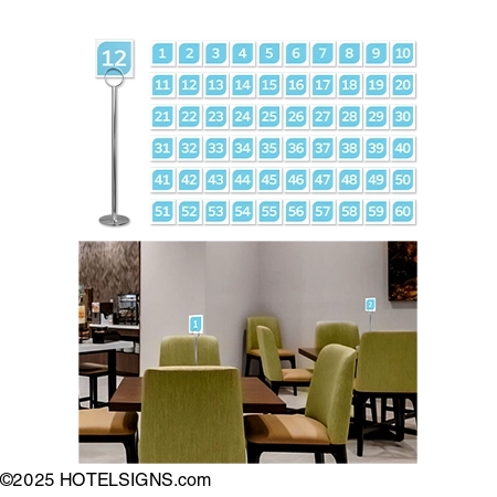 Hilton Garden Inn Sign Store by HOTELSIGNS.com | table numbers set of ...