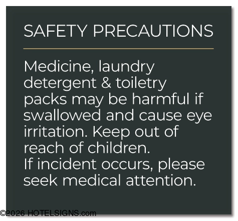 Holiday Inn Family Sign Store by HOTELSIGNS.com | safety precautions sign fitness center laundry ...