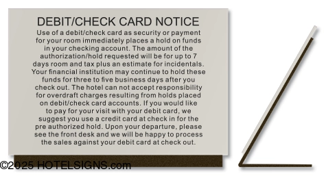 Sheraton Hotels Sign Store by HOTELSIGNS.com | debit card notice sign ...