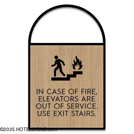 Sonesta Sign Store by HOTELSIGNS.com | in case of fire elevators are ...