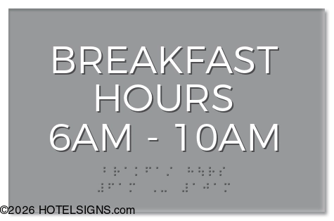 Spark Sign Store by HOTELSIGNS.com | breakfast hours sign common room ...
