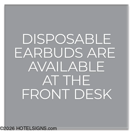 Spark Sign Store by HOTELSIGNS.com | disposable earbuds available at ...