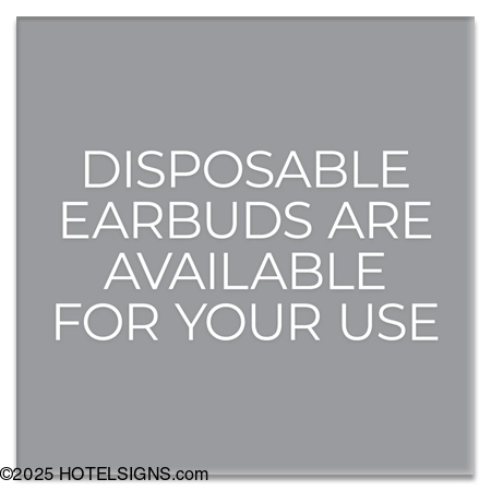 Spark Sign Store by HOTELSIGNS.com | disposable earbuds available for ...