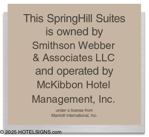 Marriott Springhill Suites Sign Store by HOTELSIGNS.com | owner ...